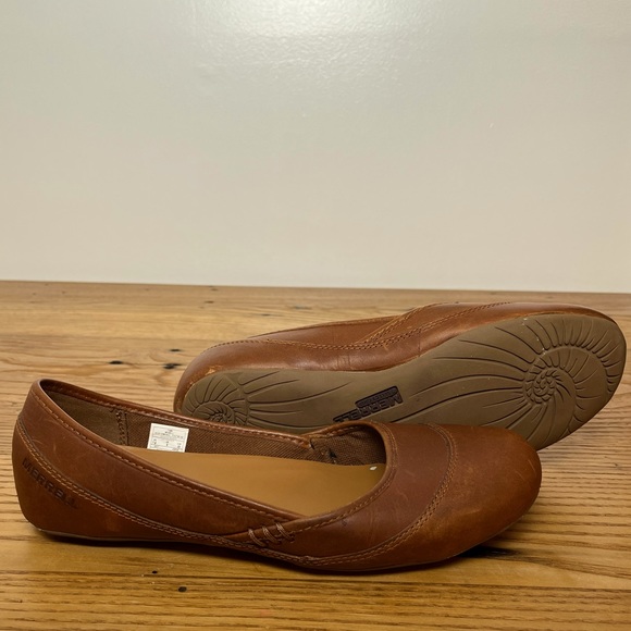 Merrell | Shoes | Merrill Shoes Merrill Ballet Flats Leather Chestnut ...